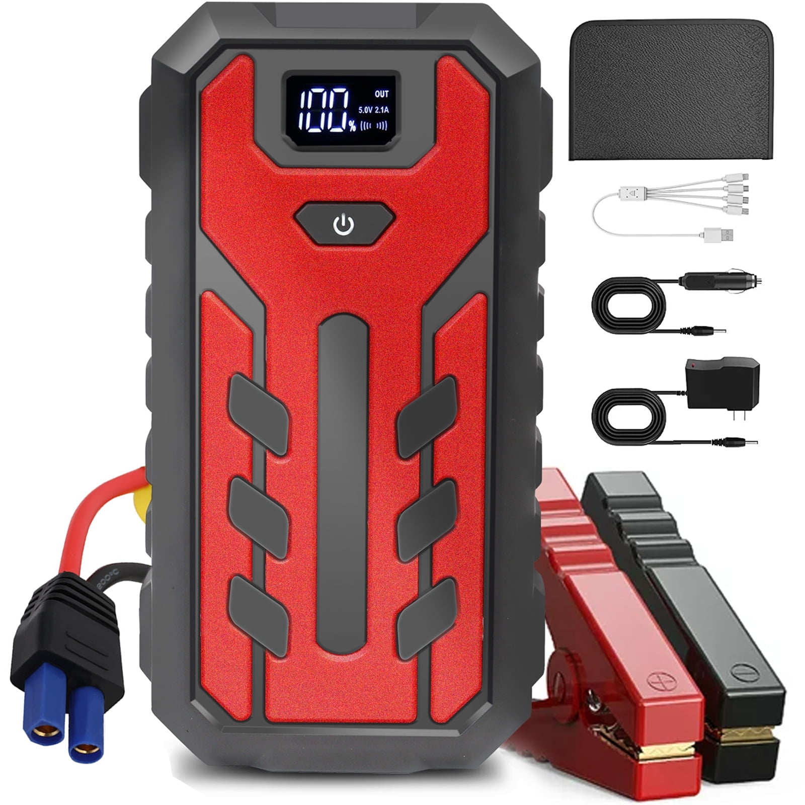4000A Peak Car Battery Jump Starter, Portable Charger, Auto Jumper for ...