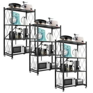 YOWOS 5-Tier Rotating Shelf Unit, 360° Swivel Wood Organizer for Small ...