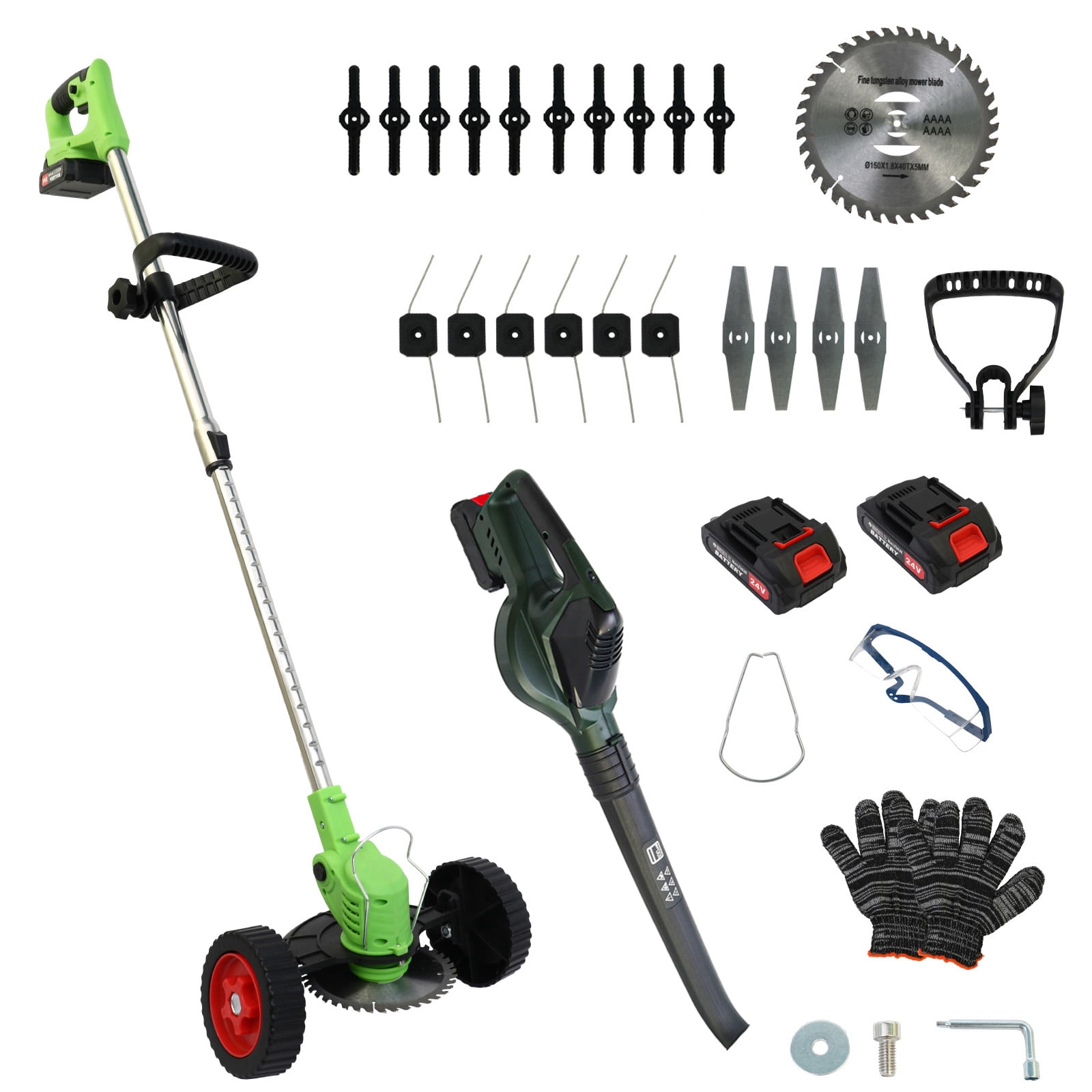 BAOKALER Electric String Trimmer Cordless & Electric Leaf Blower with ...