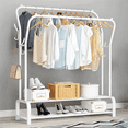 BAOKALER Space Saving Clothes Rack Freestanding Clothing Storage with 6 ...
