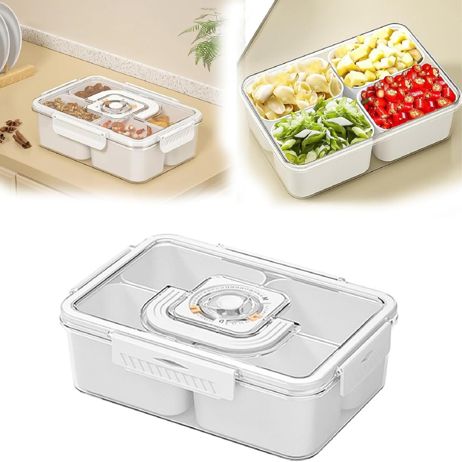 BAOLIANKE Cooking Utensils Gadgets,Snack Box Container Divided Serving ...