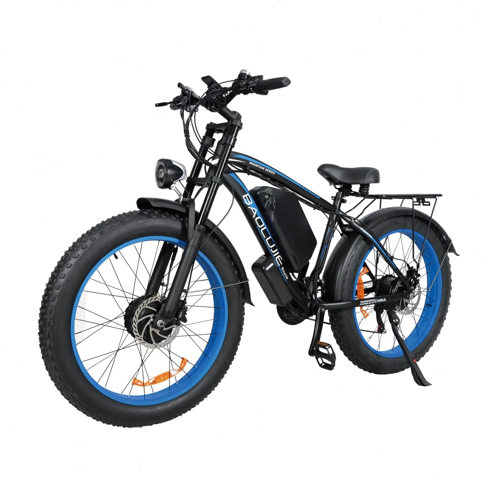 BAOLUJIE DP-2602 Electric Bike,Dual Motor,52V 32Ah Removable Battery ...