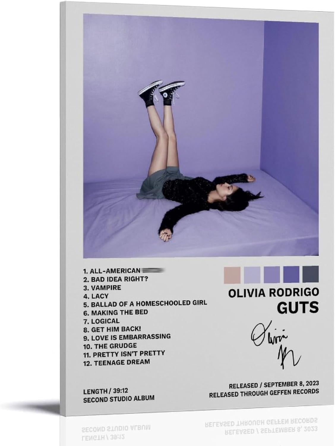 BAON Olivia Poster Rodrigo Guts Album Cover Posters Decorative Painting ...