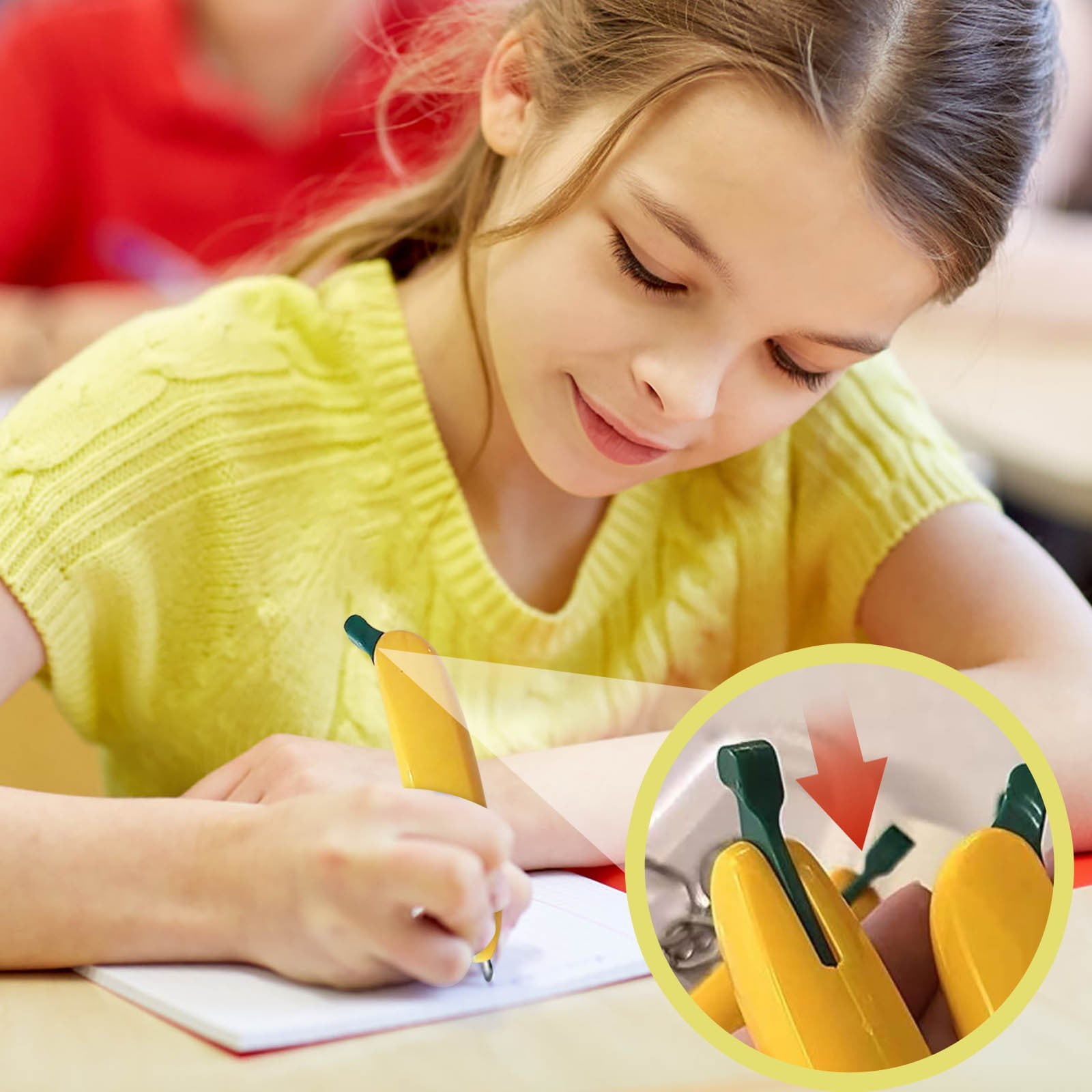 BAOPAI 10ml Banana Shaped Press Button Ballpoint Pen with Simulation ...