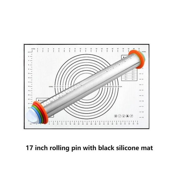 BAOPAI 17 Inch Adjustable Stainless Steel Rolling Pin With Adjustable ...