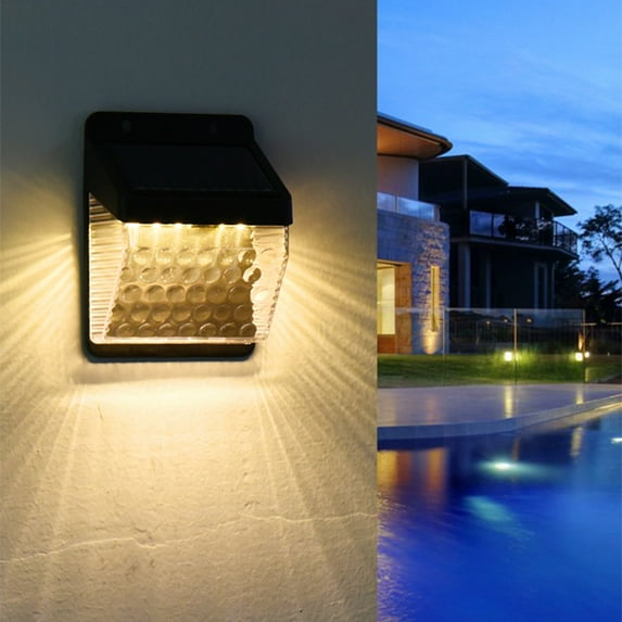 BAOPAI 2 Pack Solar Motion Sensor Outdoor Wall Lights Waterproof Garden ...