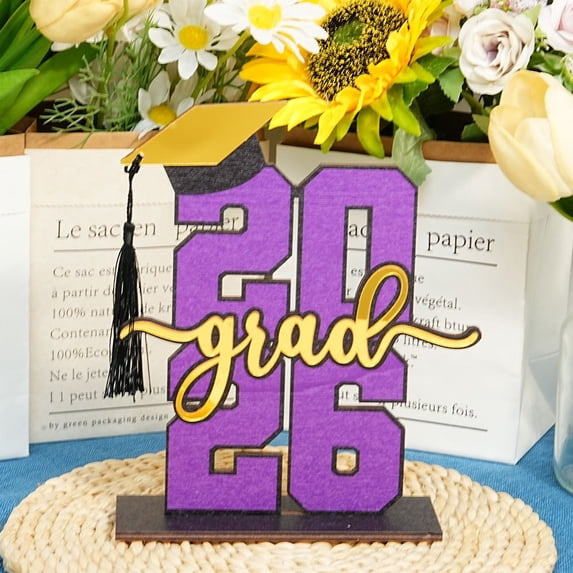 BAOPAI 2026 Graduation Season Wooden Tabletop Ornament Handcrafted ...