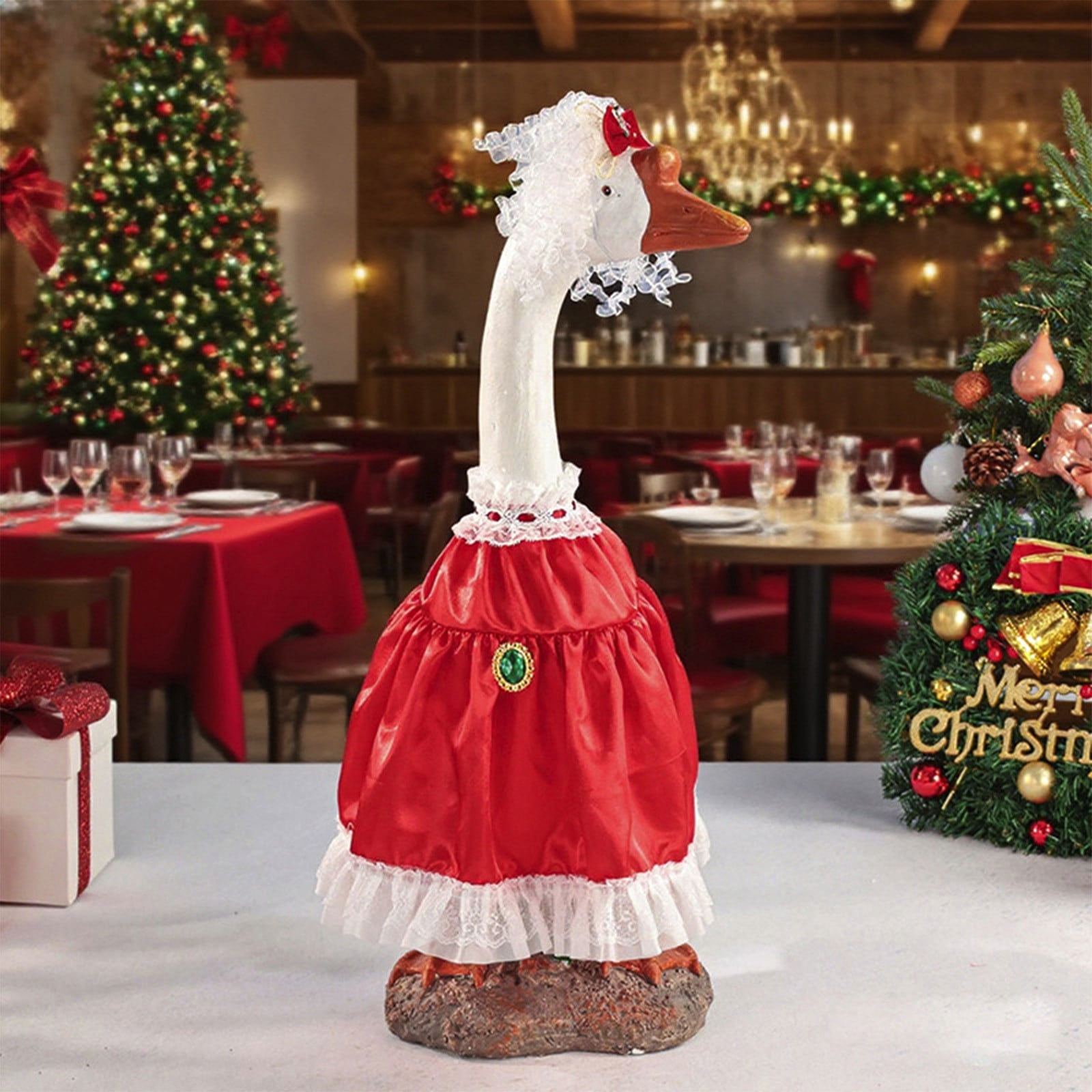 BAOPAI 23 Inch Geese Enduring Costume Hat Outfit For Statue Red Green ...