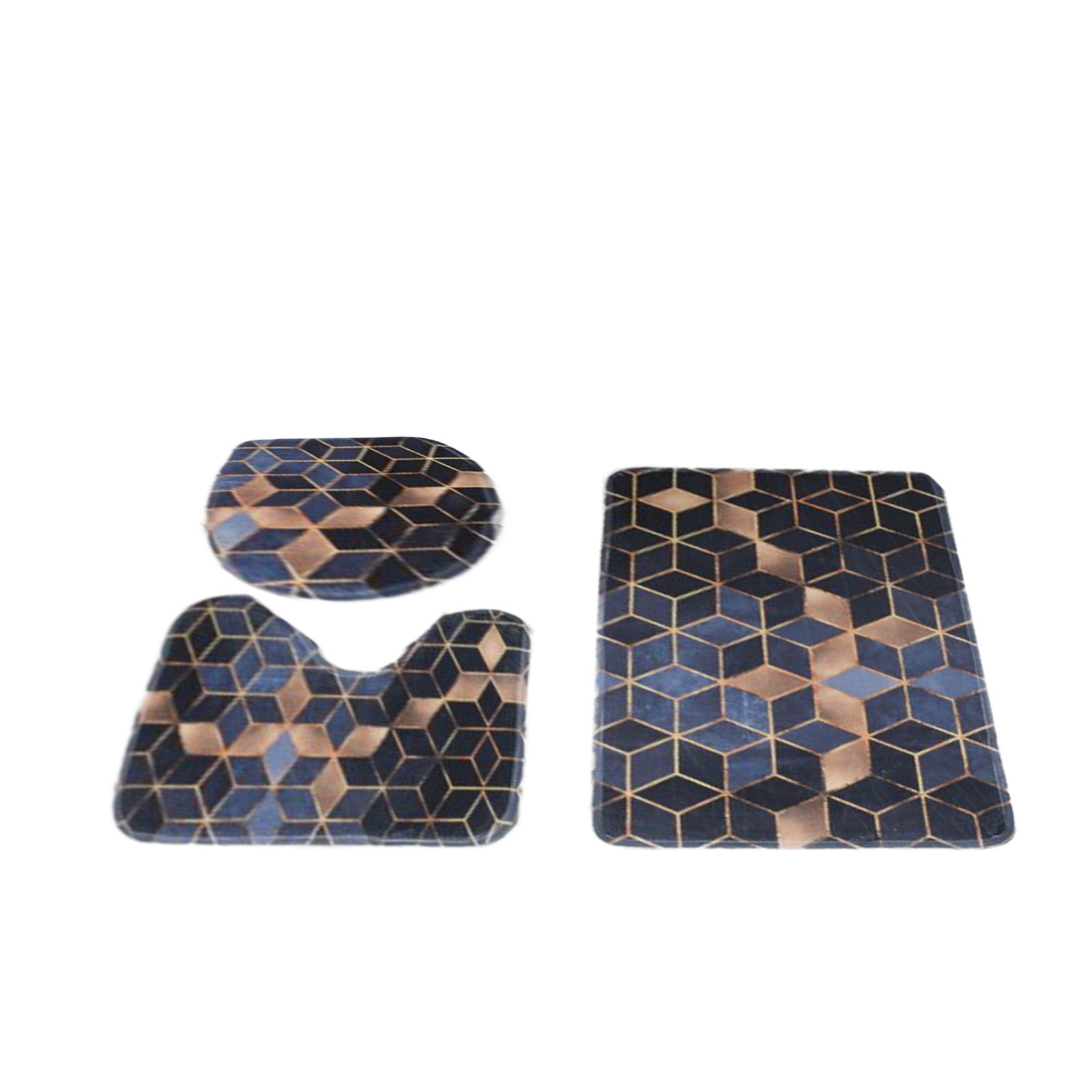 BAOPAI 3 Piece Bathroom Carpet Set Super Soft Non Slip Absorbent Bath ...