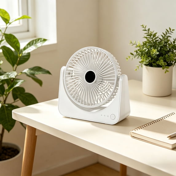 BAOPAI 3-Speed Adjustable Angle Quiet USB Desk Fan - Powerful Airflow ...