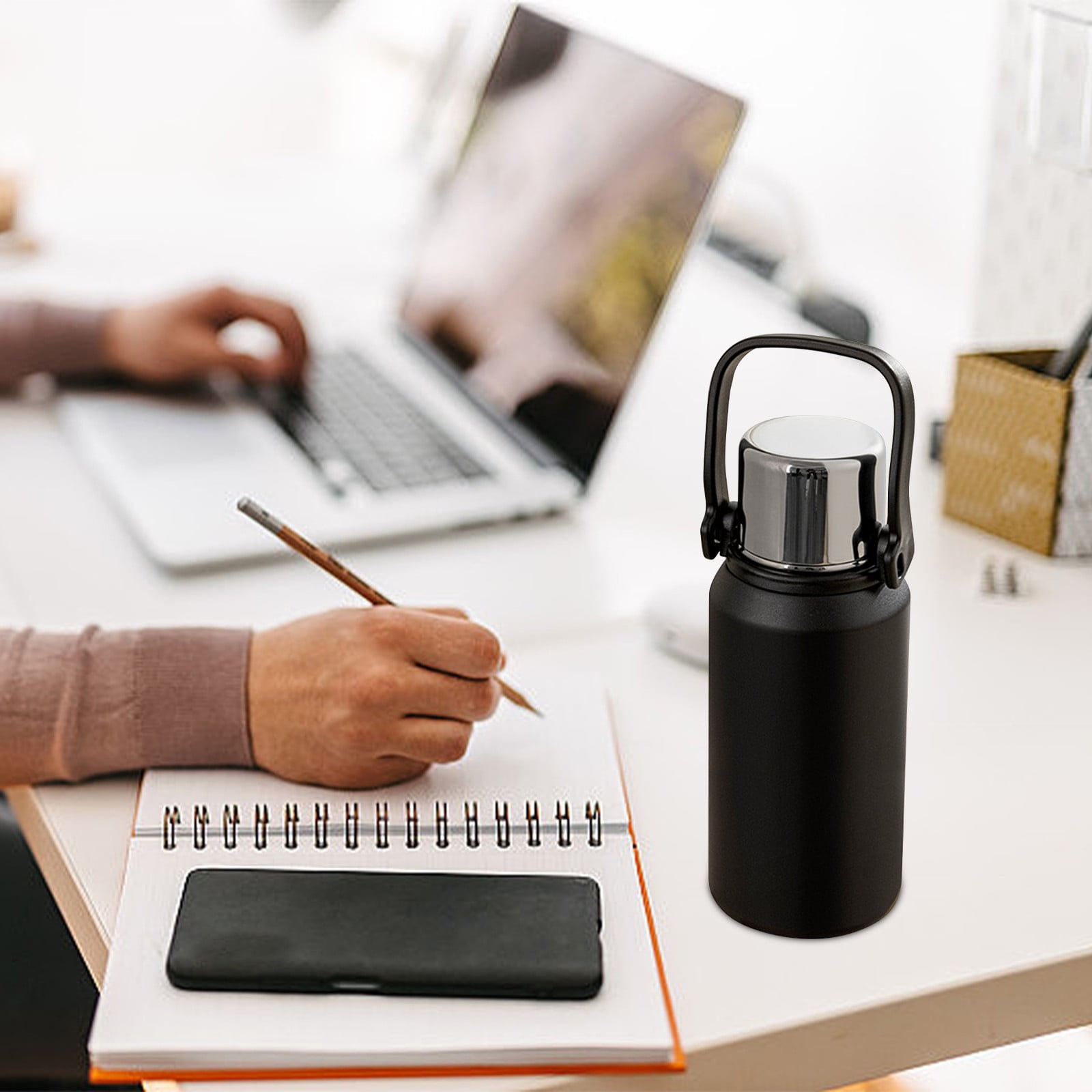 BAOPAI 34oz Insulated Water Bottle with Tea Infuser 316 Stainless Steel ...