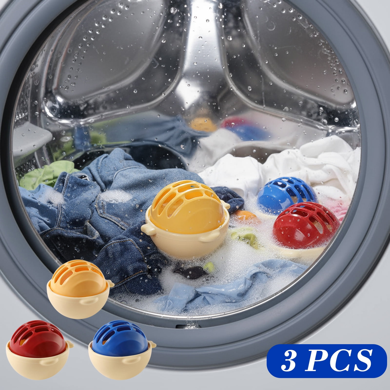 BAOPAI 3Pcs Reusable Laundry Balls Anti-Winding Hair Remover Plastic ...