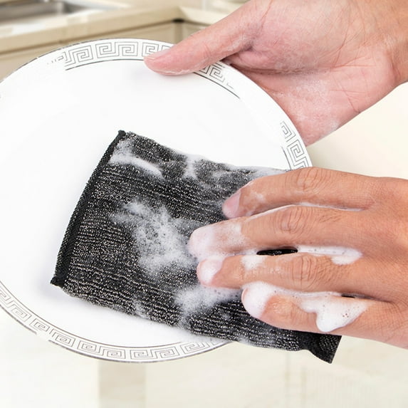 BAOPAI 4-Pack Heavy Duty Steel Wool Scrubber Sponges Extra Strong ...