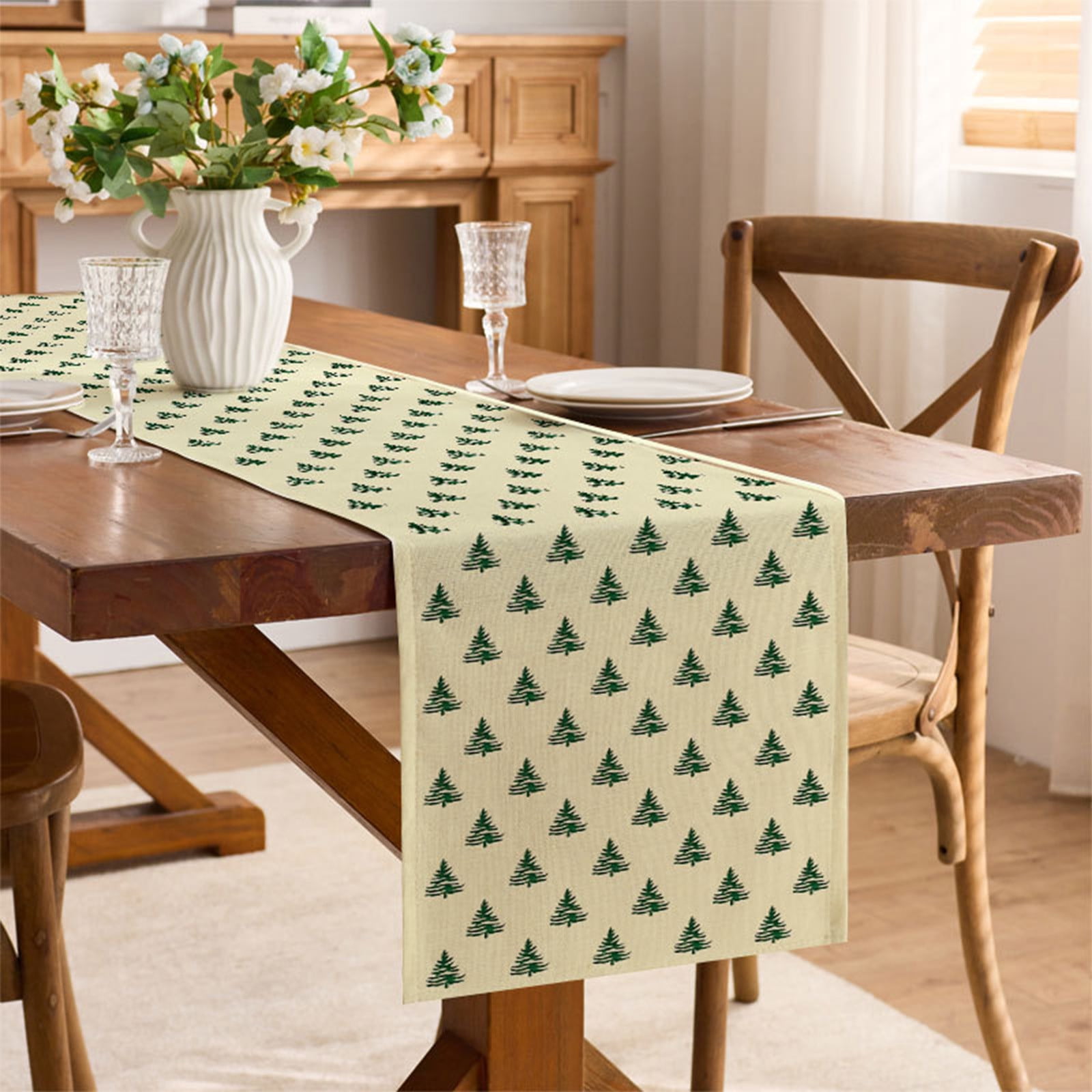 BAOPAI 72x13in Christmas Themed Enduring Polyester Table Runner Vibrant ...