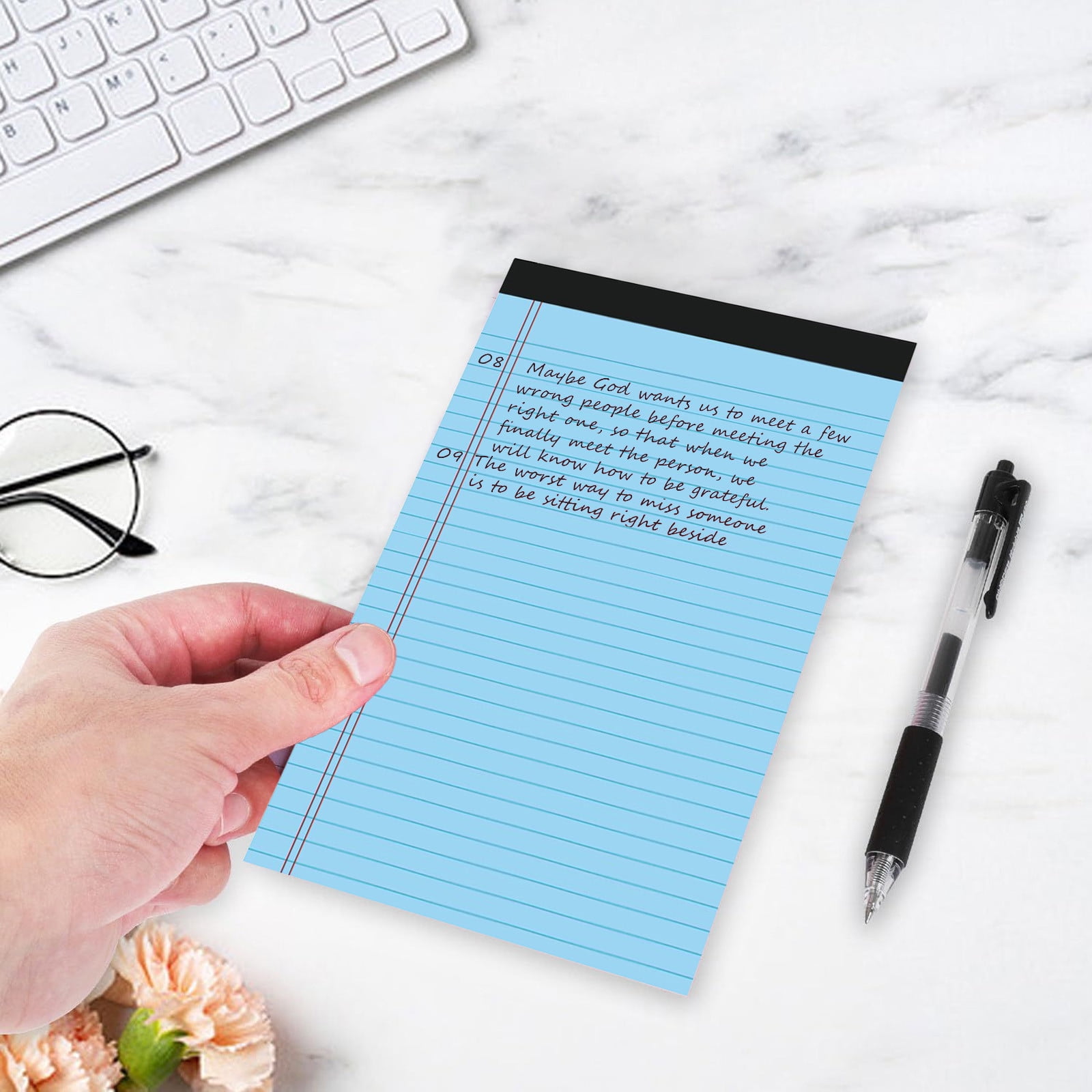 BAOPAI A4 Notebook Tearable Memo Pad With Horizontal Lines For ...