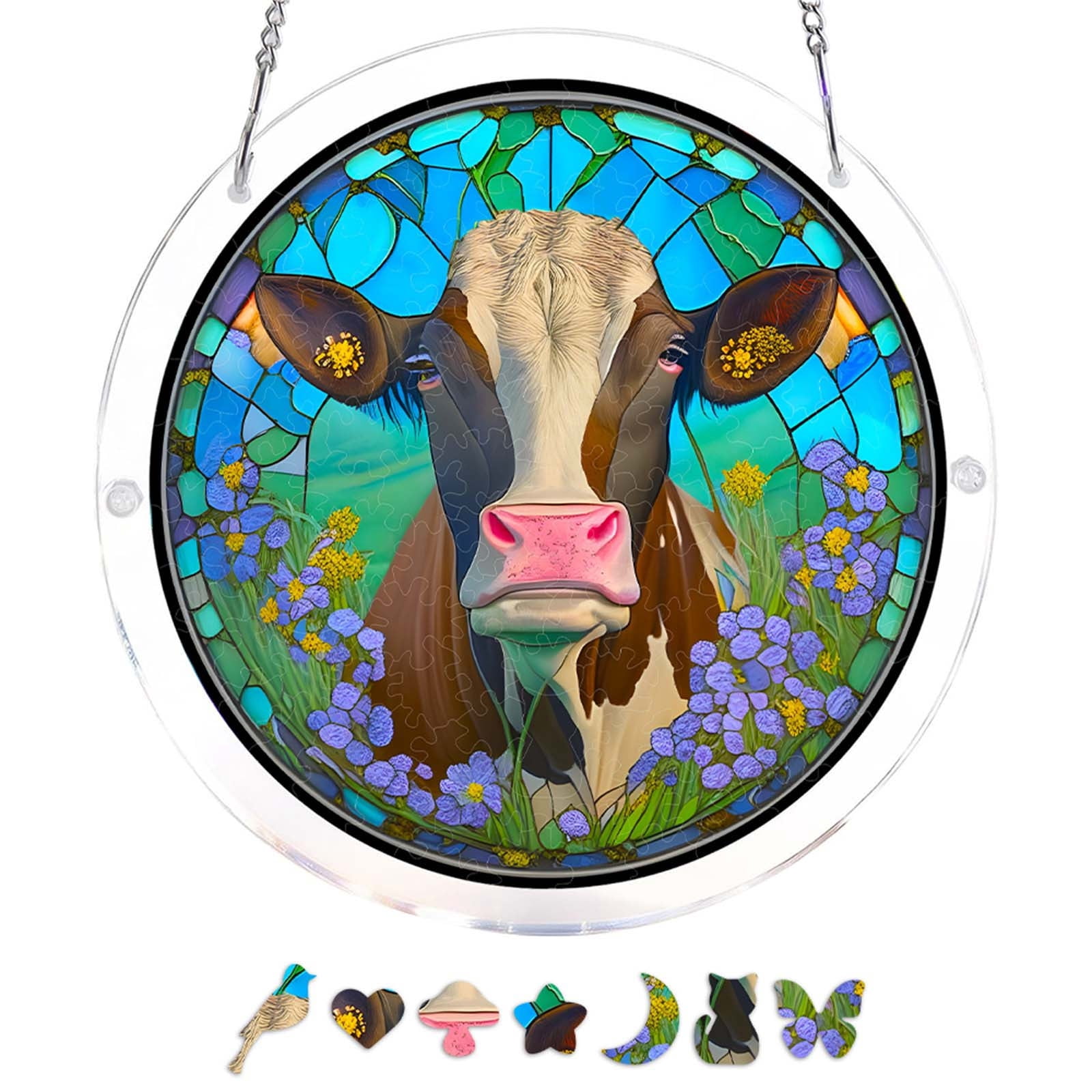 BAOPAI Acrylic Puzzle Hanging Sunshade - Modern Window Decor Plates for ...