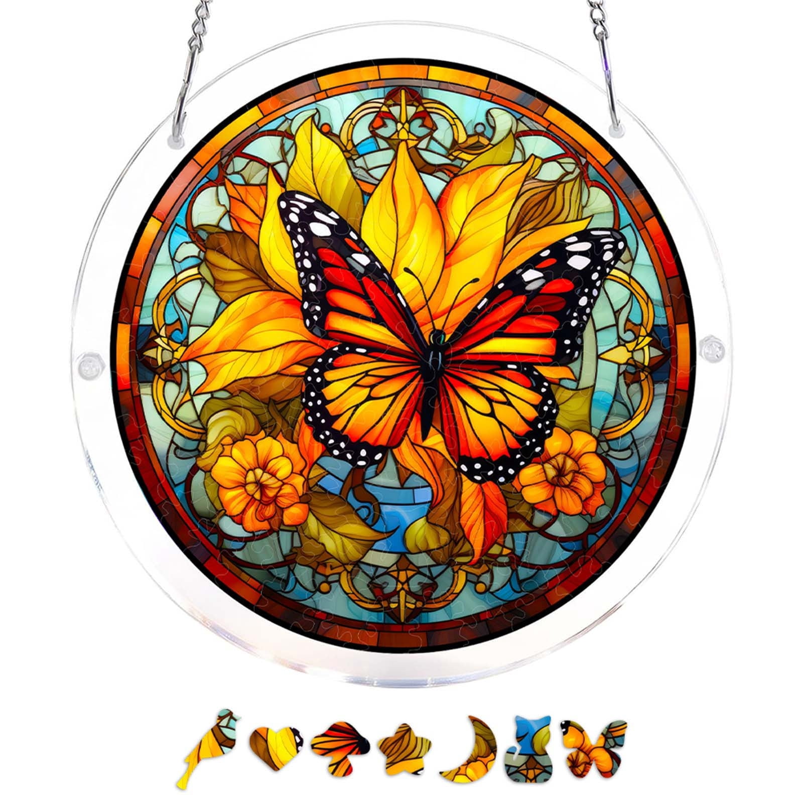 BAOPAI Acrylic Puzzle Hanging Sunshade - Modern Window Decor Plates for ...