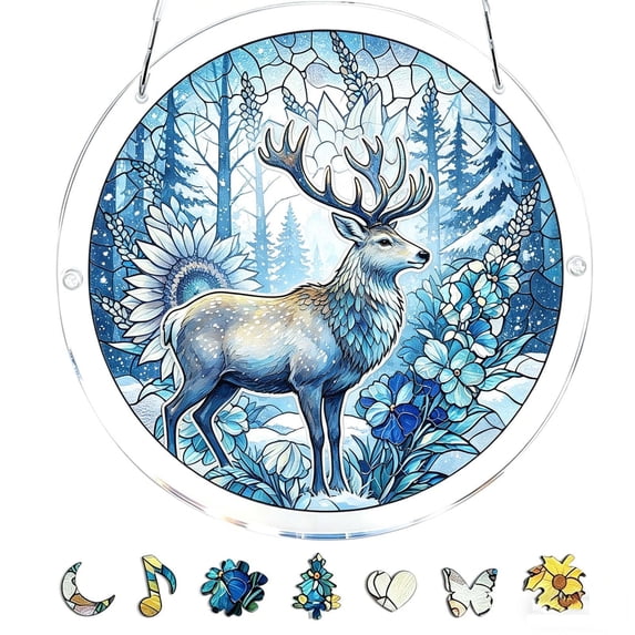 BAOPAI Acrylic Puzzles Suncatcher Window Decor- 7.4 Inch DIY Garden ...