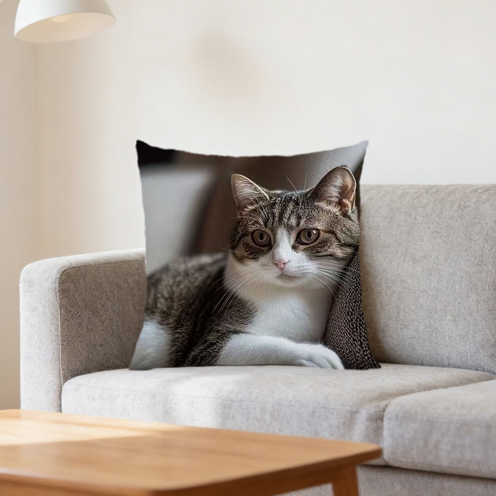 BAOPAI Adorable Cat Design Pillow Cover with Concealed Zipper Plush ...