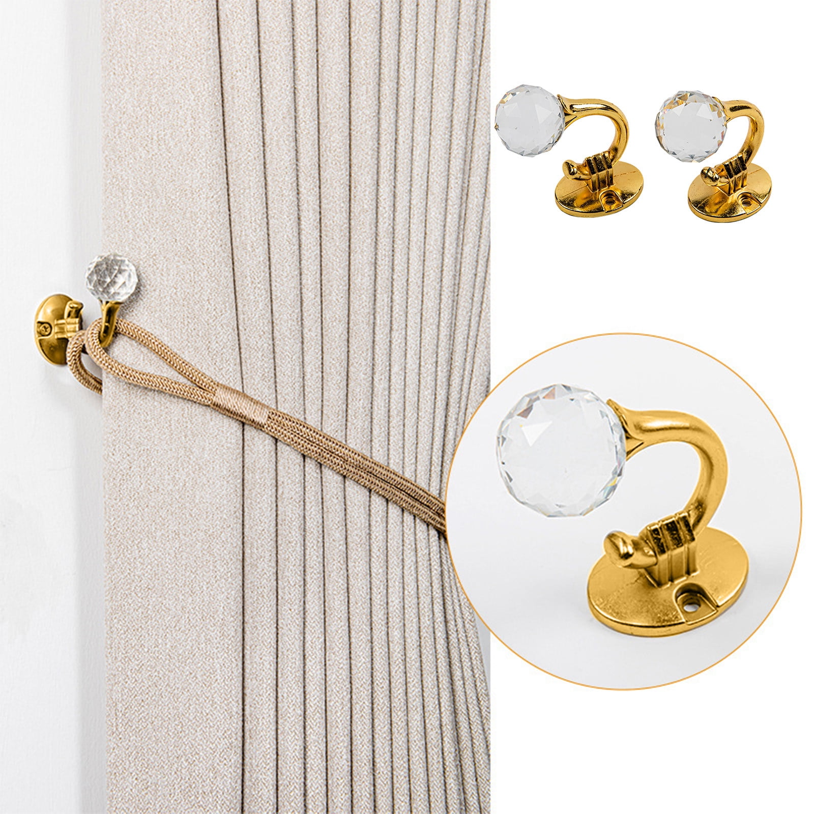 BAOPAI Alloy Curtain Hooks Wall Mounted Easy Installation Durable ...
