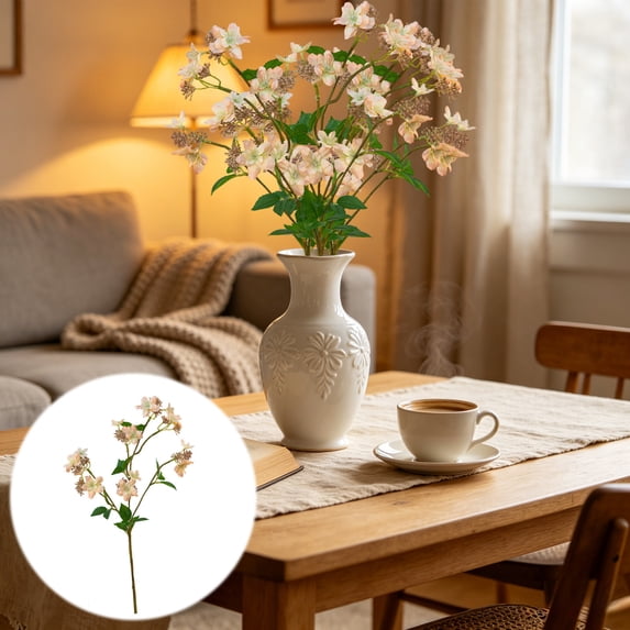 BAOPAI Artificial Pear Blossoms Floral Stems- Six Colors Faux Flower ...