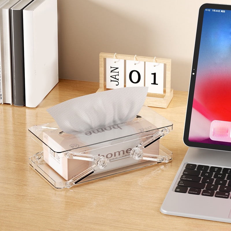 BAOPAI Automatic Liftable Tissue Box with Spring Mechanism for Living ...