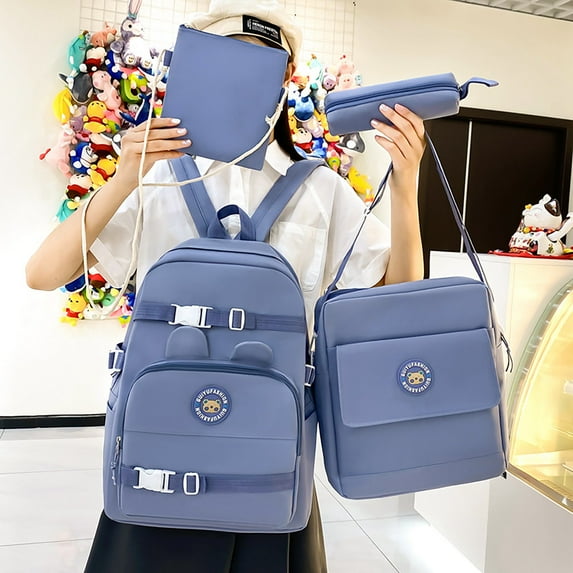 BAOPAI Backpack Set Large Capacity 4-Piece Canvas Backpack With ...