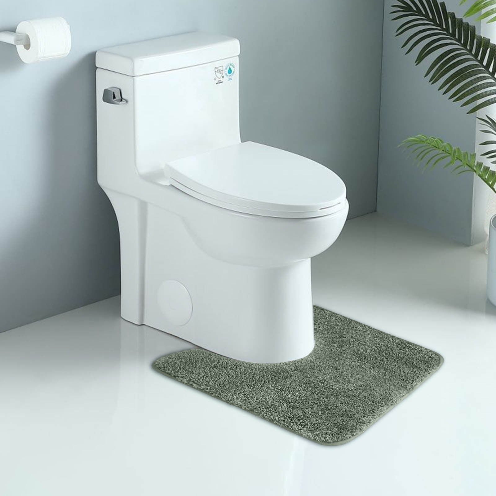BAOPAI Bathroom Floor Mat Bathroom-shaped Thickened Mat Water Absorbing ...