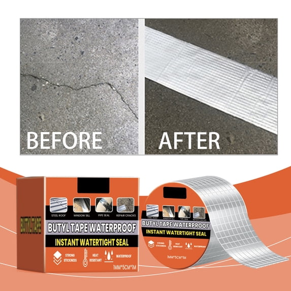 BAOPAI Butyl Aluminum Foil Waterproof Tape for Roof Leak Repair and ...
