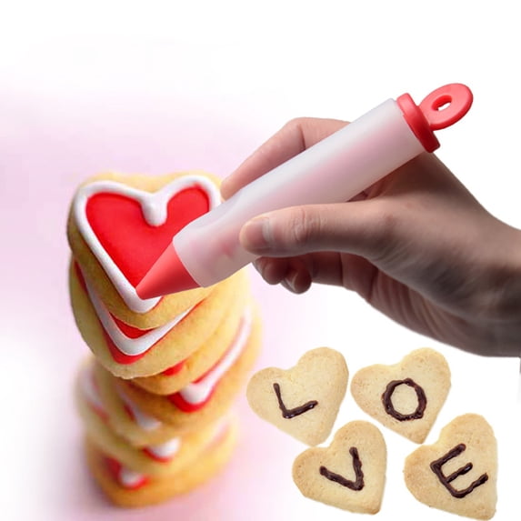 BAOPAI Cake Decorating Tools Silicone Icing Piping Pen with 4 Nozzles ...