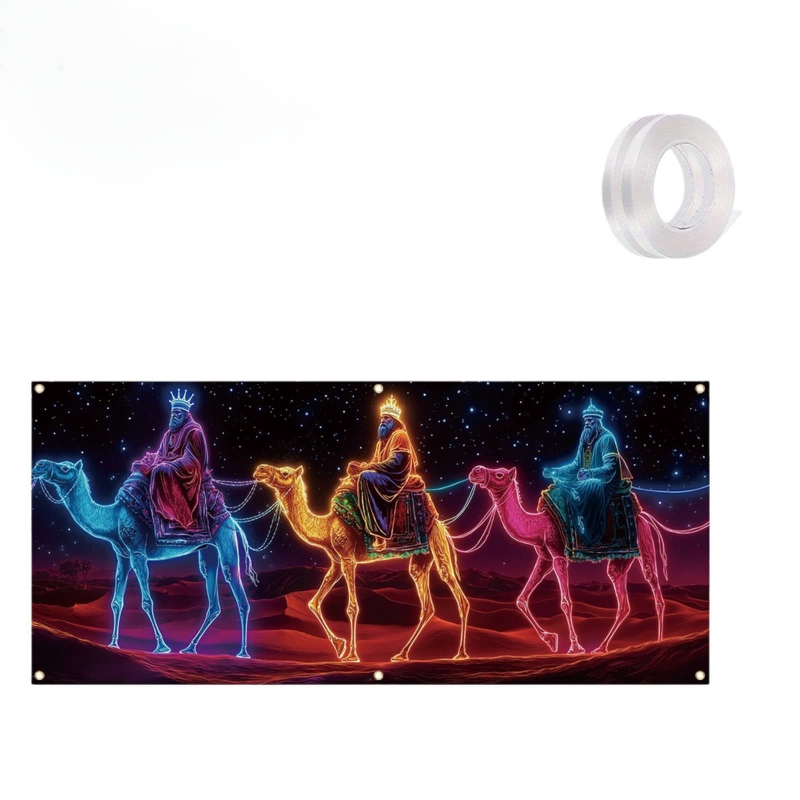 BAOPAI Christmas Fluorescent Garage Door Cover Heavy Duty Transparent ...