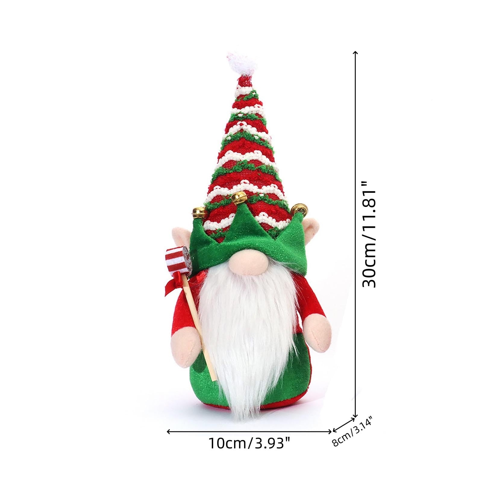BAOPAI Christmas Stripe Bells Hat Faceless Elfs Doll Figurine - Walmart.com