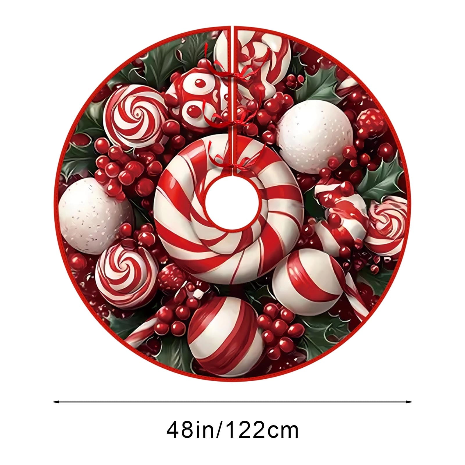 BAOPAI Christmas Tree Skirt Enduring Material Shimmering Sequins ...