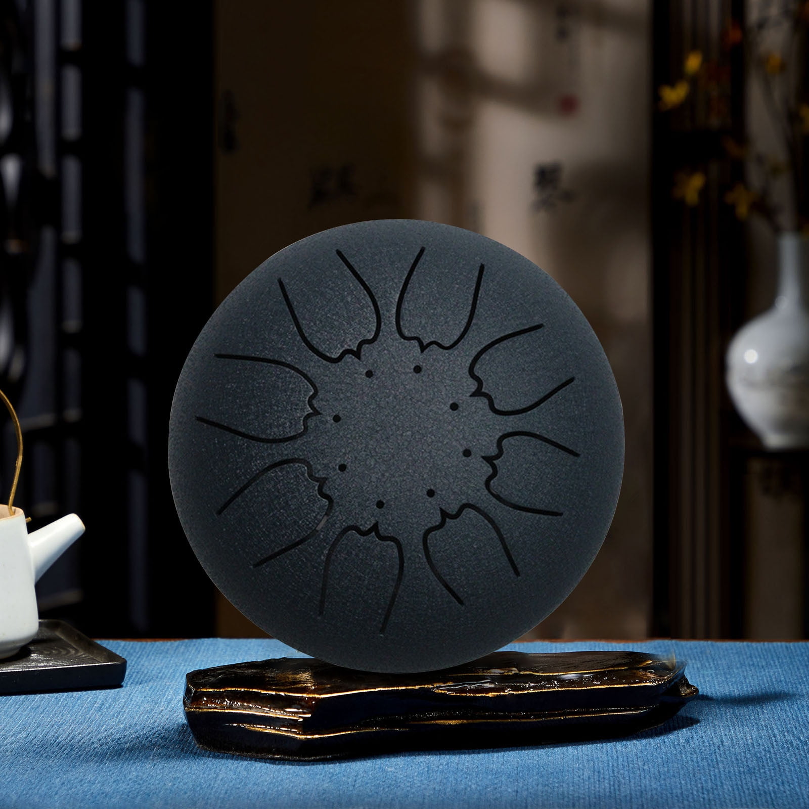 BAOPAI Clearance 6-inch Drum Drum Steel Tongue Empty Color Drum Black ...