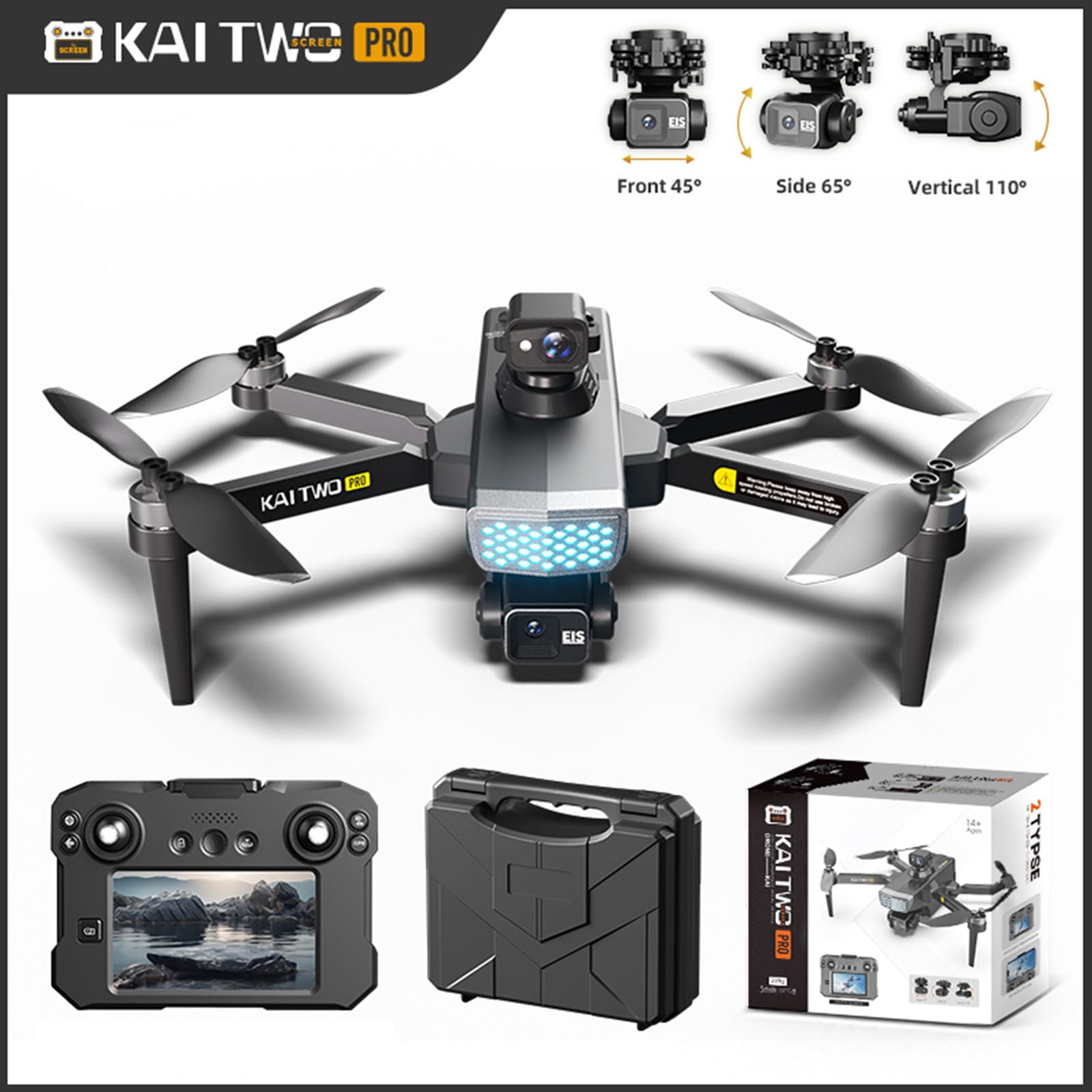 BAOPAI Clearance Drones With Cameras Wind Resistance Headless Mode Gesture Control FPV Drone For ...