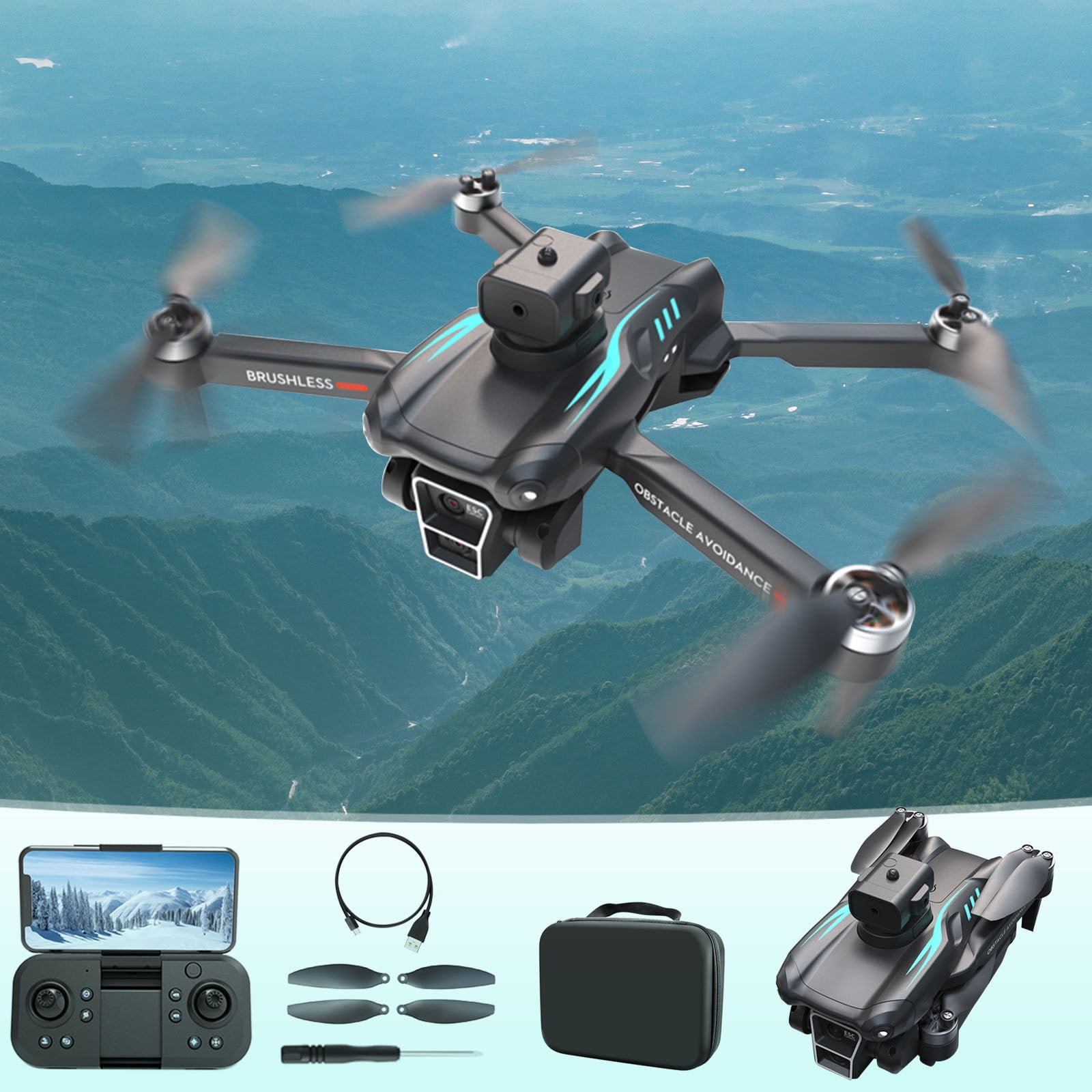 BAOPAI Clearance The New High-definition Aerial Brushless Folding Drone ...