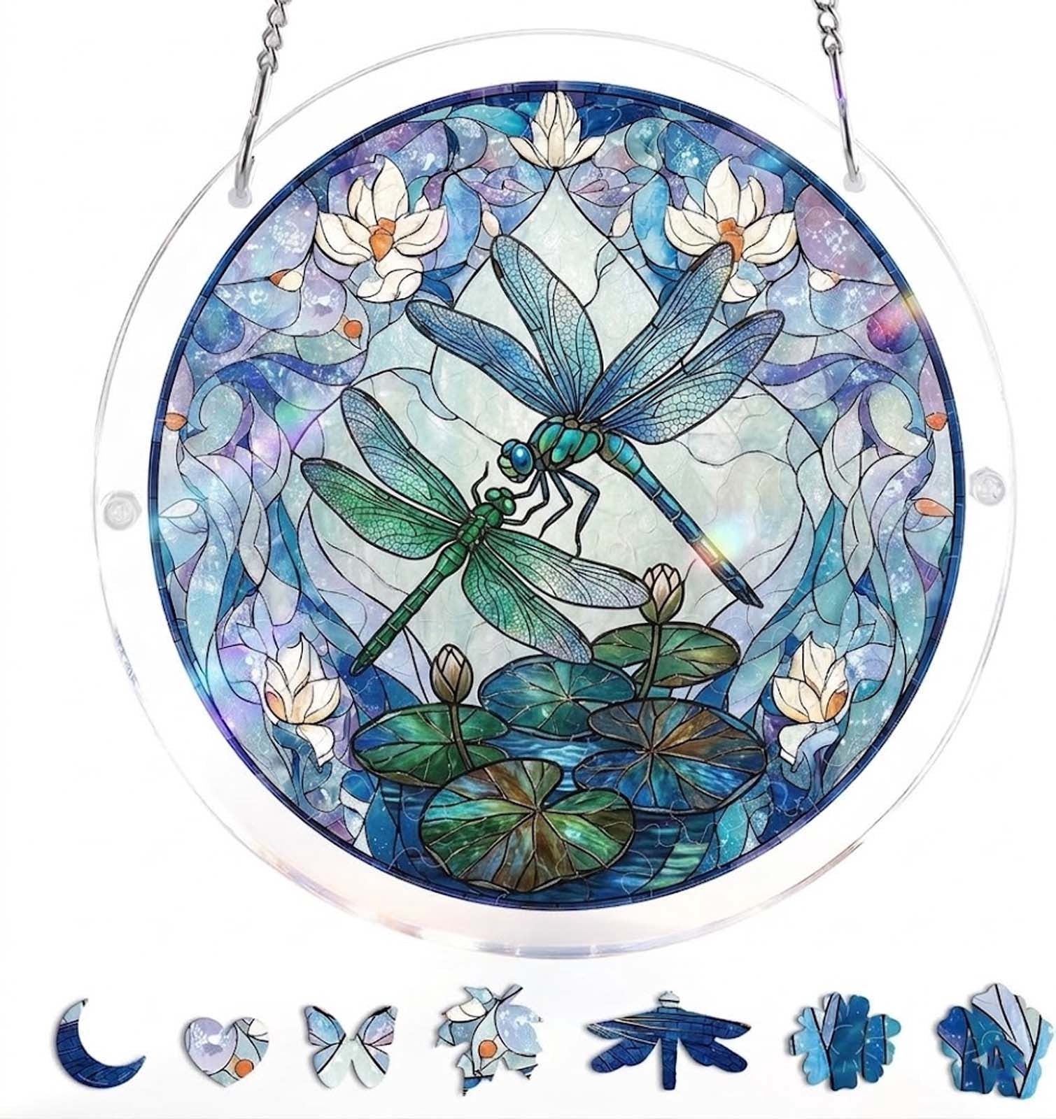 BAOPAI Colorful Acrylic Puzzle Pendant Wall Hanging - Clear Home Decor ...