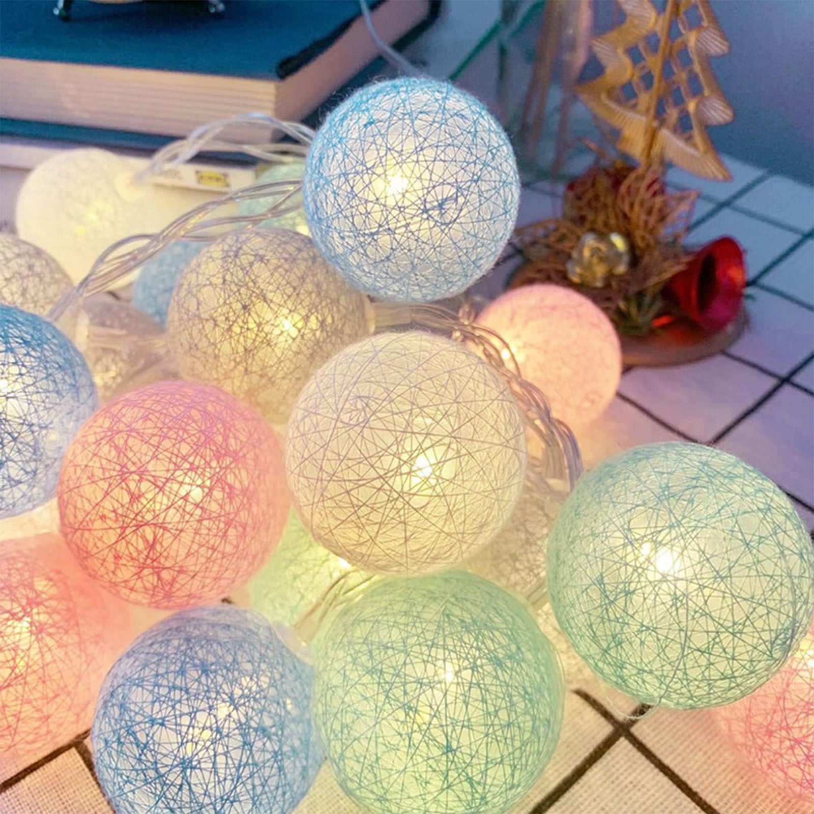 BAOPAI Cottonthread Ball Light Strings Holiday Decorative Light Strings ...