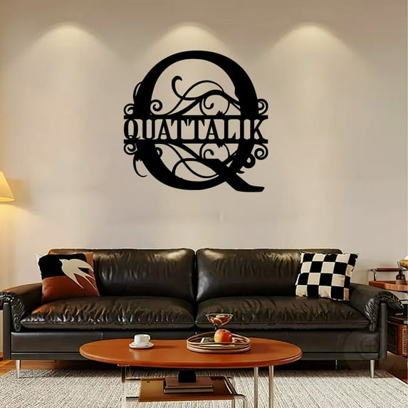 BAOPAI Custom Iron Letter Wall DecorPersonalized Surname Sign for ...