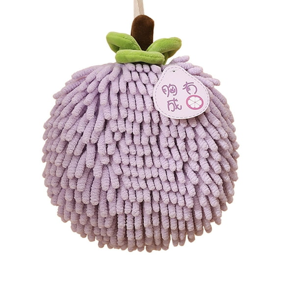 BAOPAI Cute Fruit Fuzzy Ball Hand Towel with Hanging Loop - Soft ...
