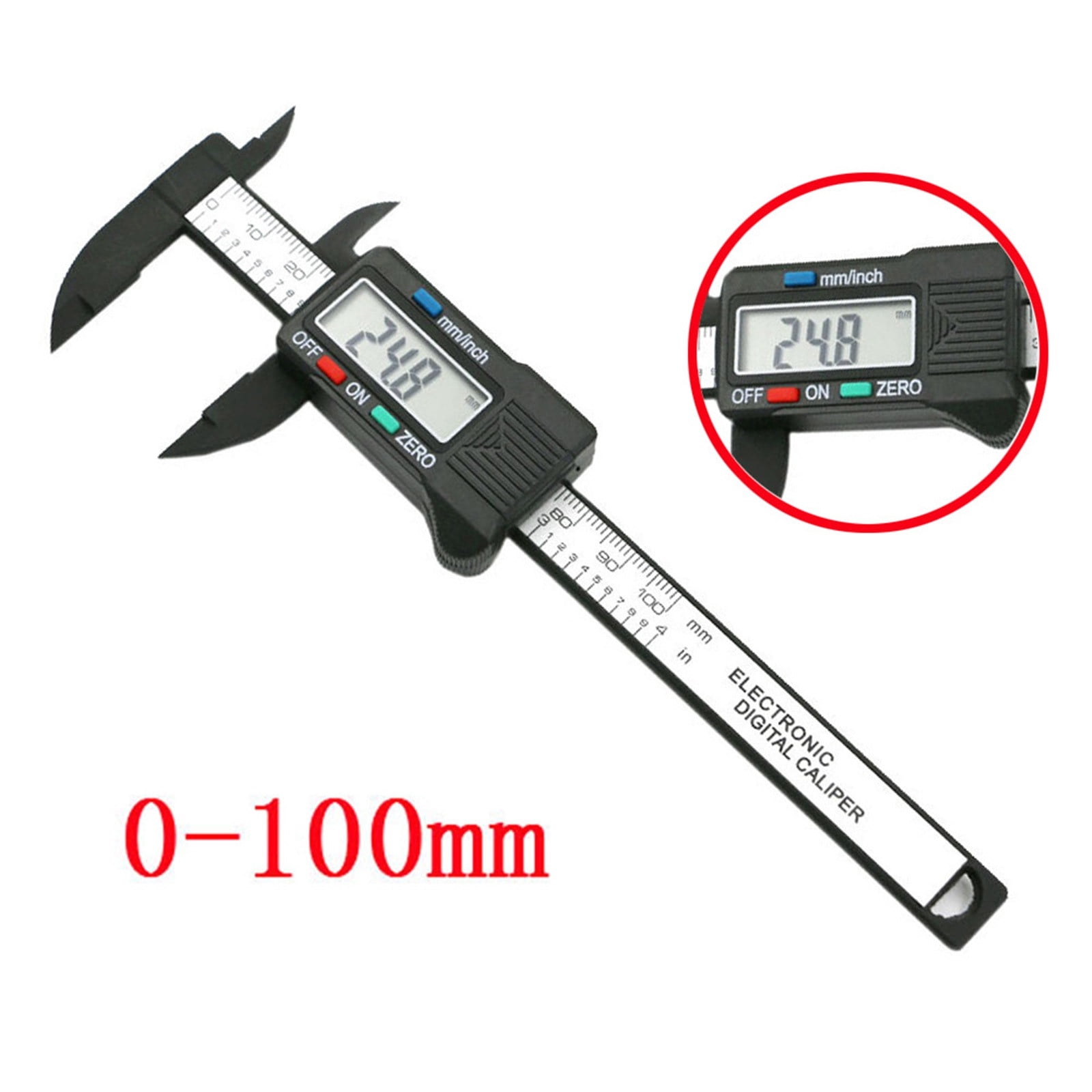 BAOPAI Digital Caliper LCD Display Electronic Measuring Tool 4 Inch ...
