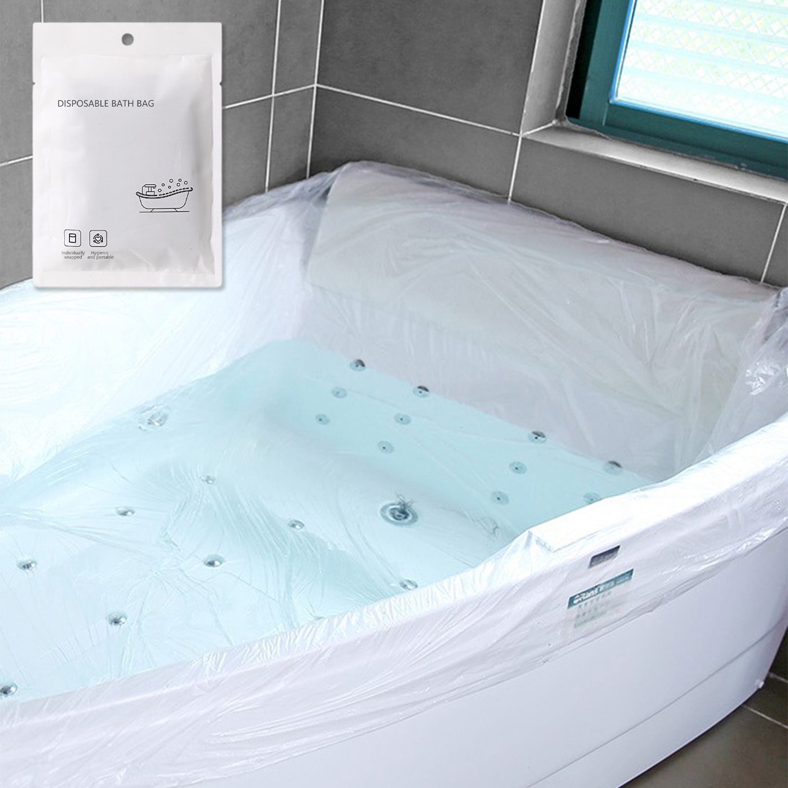 BAOPAI Disposable Bathtub Cover Liner Large Bathtub Liner Plastic Bag ...
