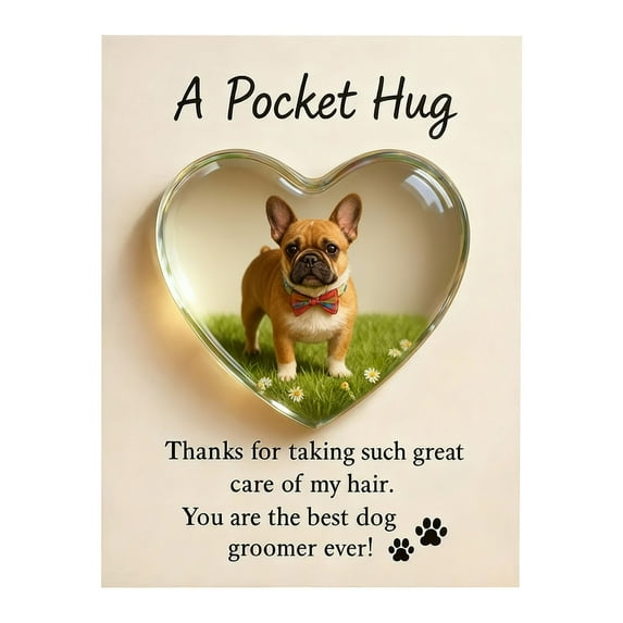 BAOPAI Dog Groomer Appreciation Gift - A Pocket with Heart-Shaped ...