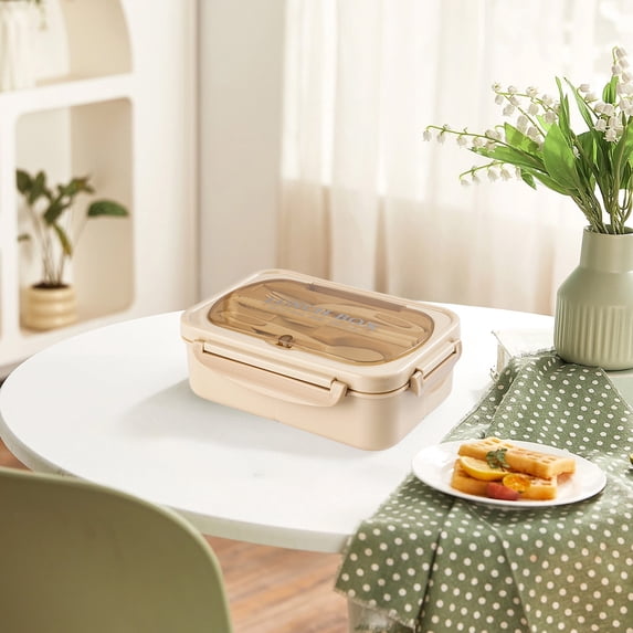 BAOPAI Double Compartment Insulated Lunch Box Microwave Safe Leak Proof ...