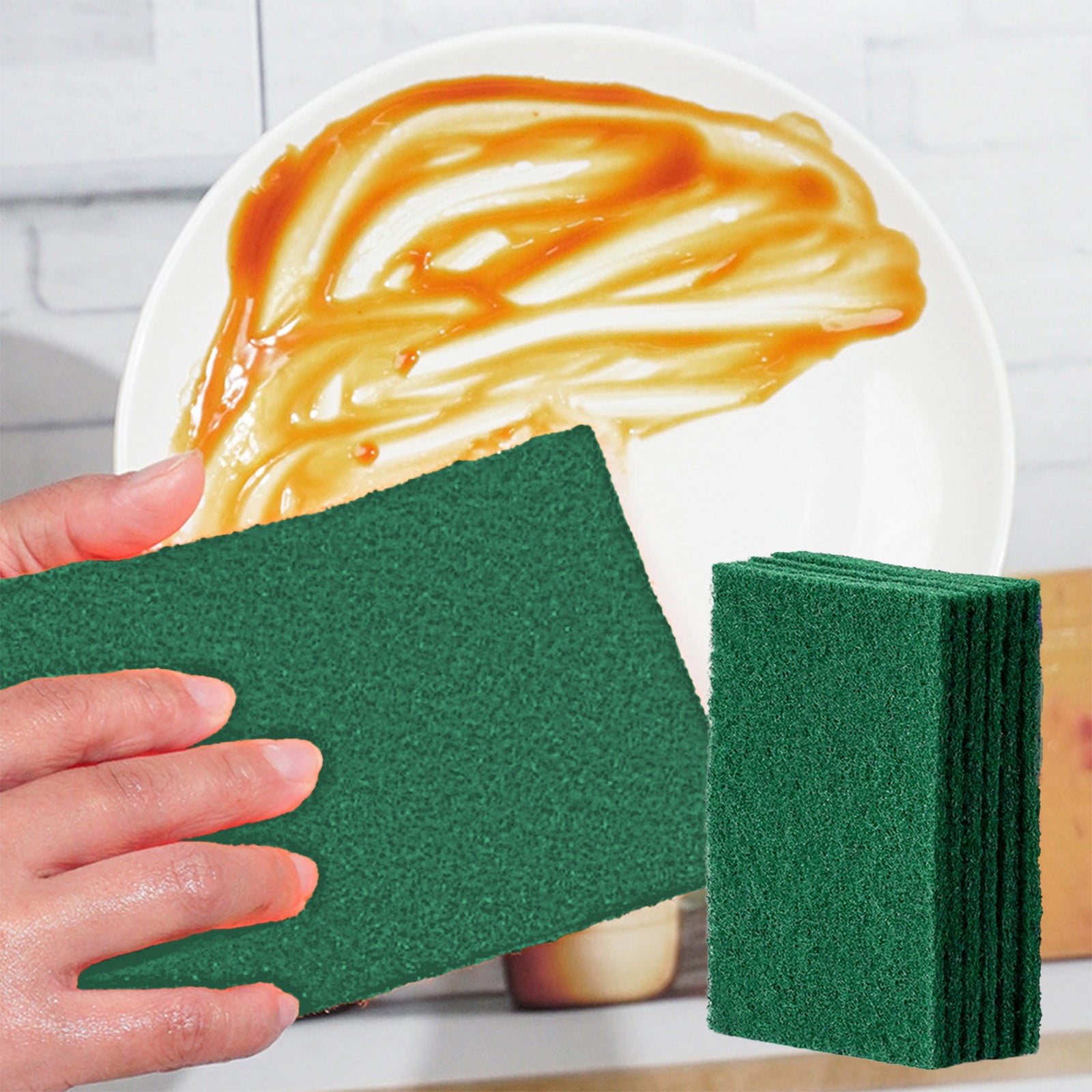 BAOPAI Durable Polyester Scouring Pads for Kitchen Dishwashing Pot ...