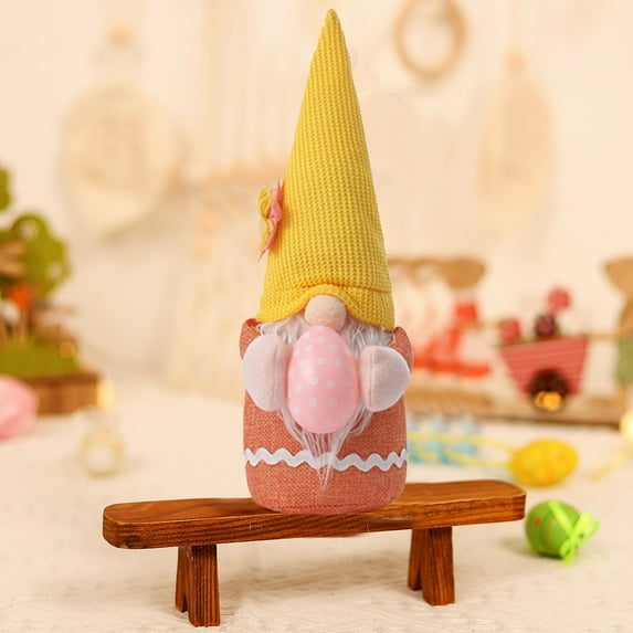 BAOPAI Easter Decoration Faceless Doll with Eggs, Cartoon Cute Design ...