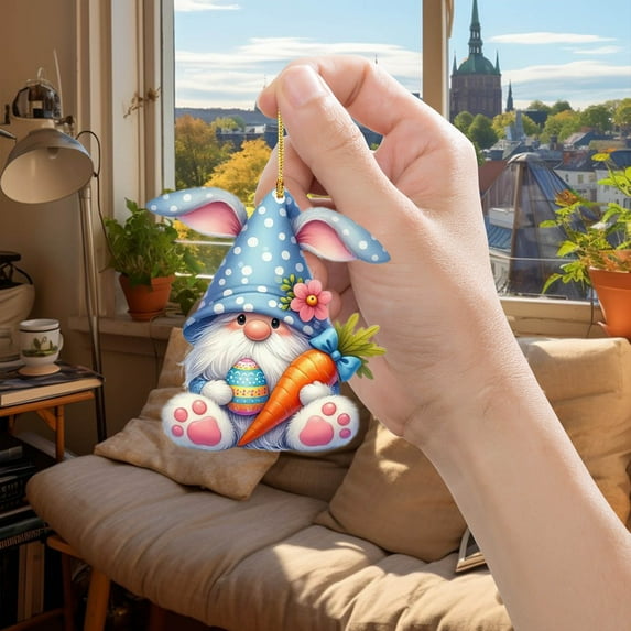 BAOPAI Easter Tree Hole Rabbit Ornament, Durable Acrylic Hanging ...