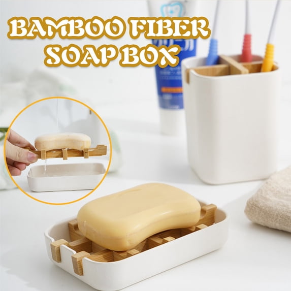BAOPAI Eco Friendly Natural Soap Box with Removable Drip Tray for Quick ...