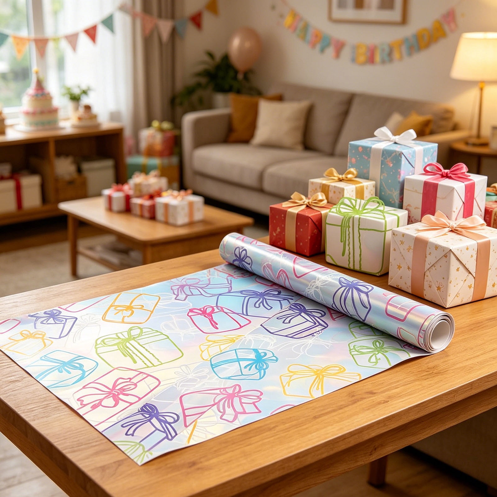 BAOPAI Festival Birthday Party Gift Wrapping Paper - Metallized Paper ...