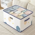 BAOPAI Folding Clothes Storage Box with Lid Medium Collapsible Fabric ...